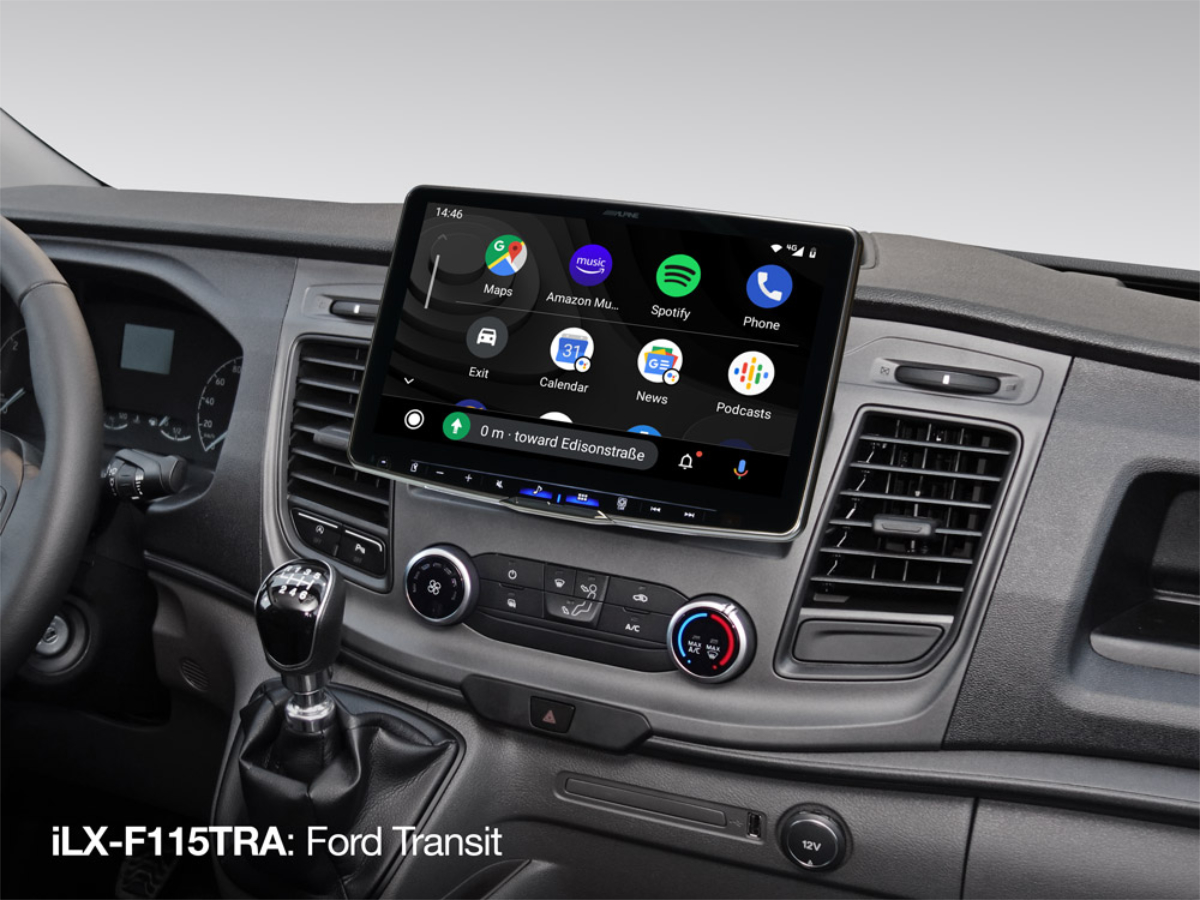 Alpine Halo 11 iLX-F115TRA head unit for Ford Transit Custom ...