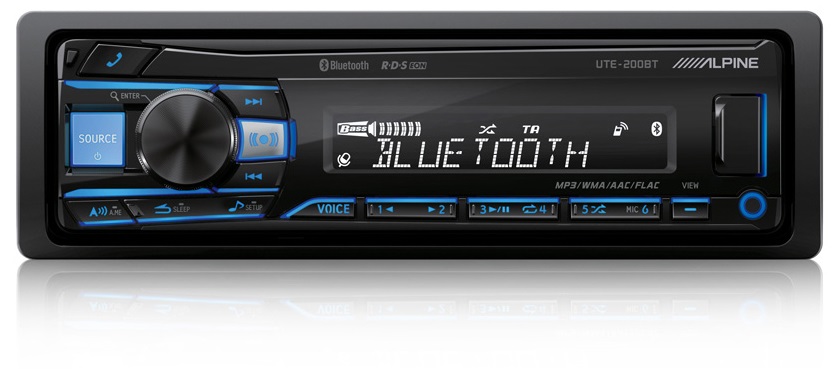 Alpine UTE-200BT 1-DIN Bluetooth autosoitin - Autostudio.fi