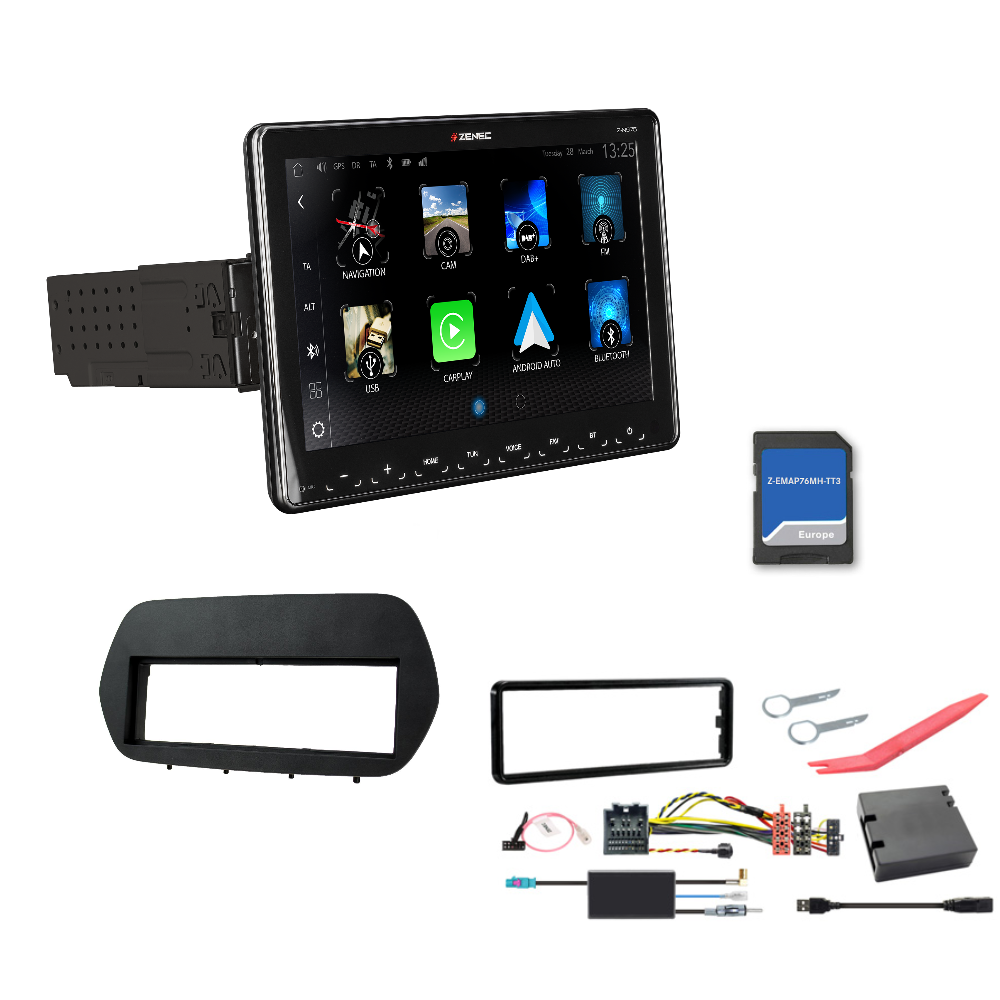 Zenec Z-N975 Ford Transit 4x4 camper headunit installation kit - Autostudio.fi